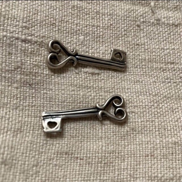 Jewelry | Vintage Style Key Charms With Heart Cutouts In Sterling ...